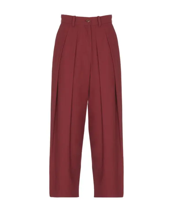 Kenzo Cropped Pleated Trousers