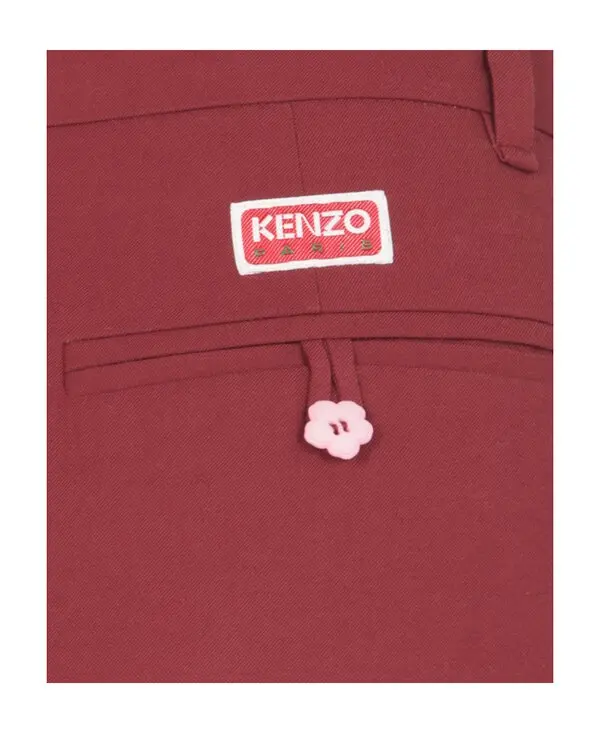 Kenzo Cropped Pleated Trousers