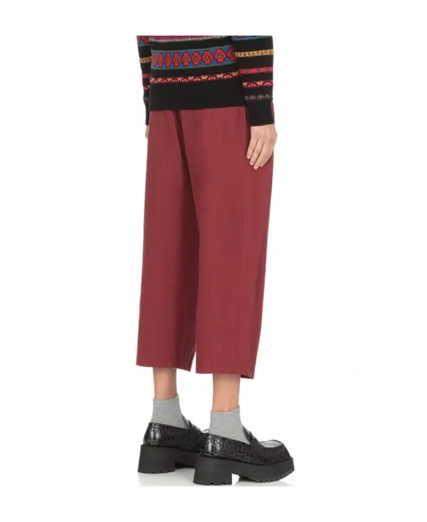 Kenzo Cropped Pleated Trousers