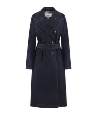 Alaïa Double-breasted Belted Denim Trench Coat - No