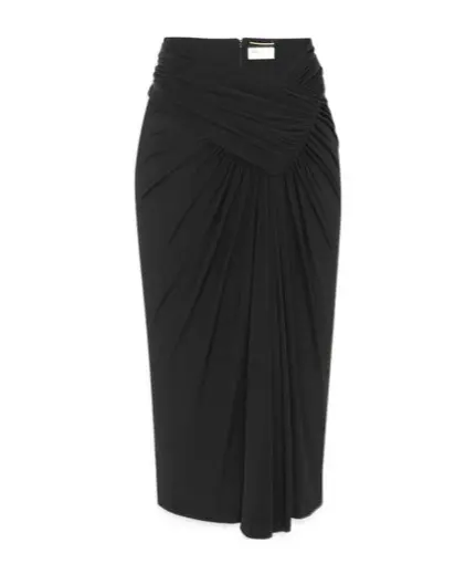 Saint Laurent Draped Pencil Skirt