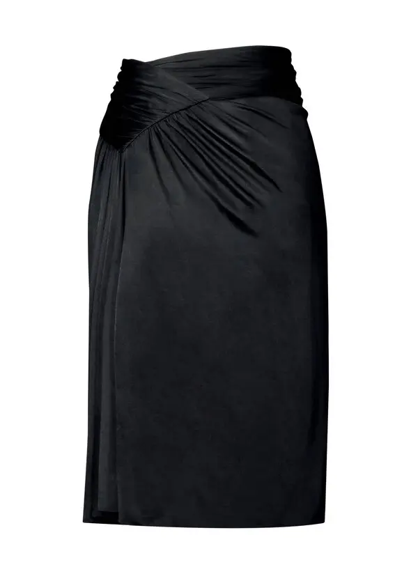 Saint Laurent Draped Pencil Skirt