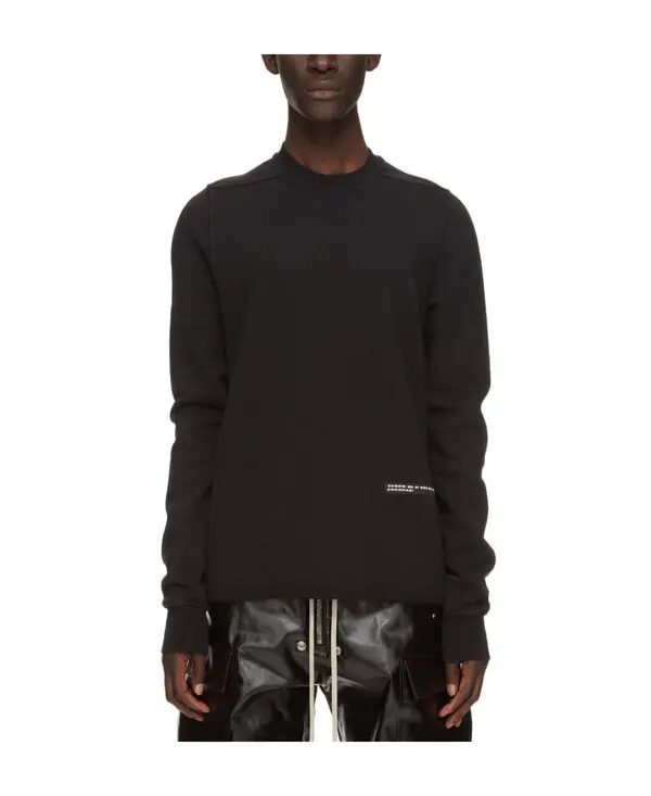 Rick Owens Logo-patch Cotton Sweatshirt - Black
