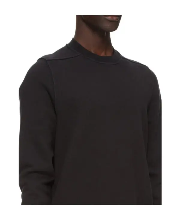 Rick Owens Logo-patch Cotton Sweatshirt - Black