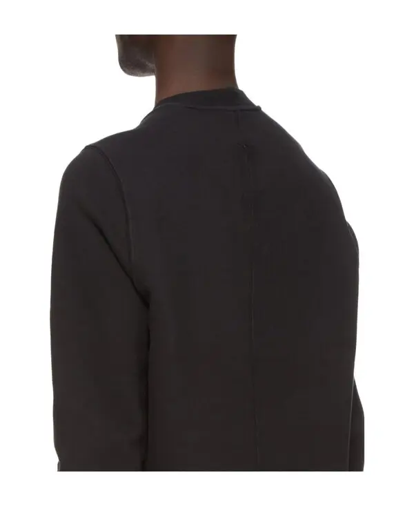 Rick Owens Logo-patch Cotton Sweatshirt - Black