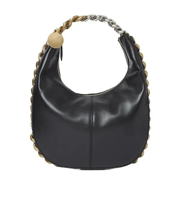 Stella McCartney Frayme Zipit Small Shoulder Bag - Black