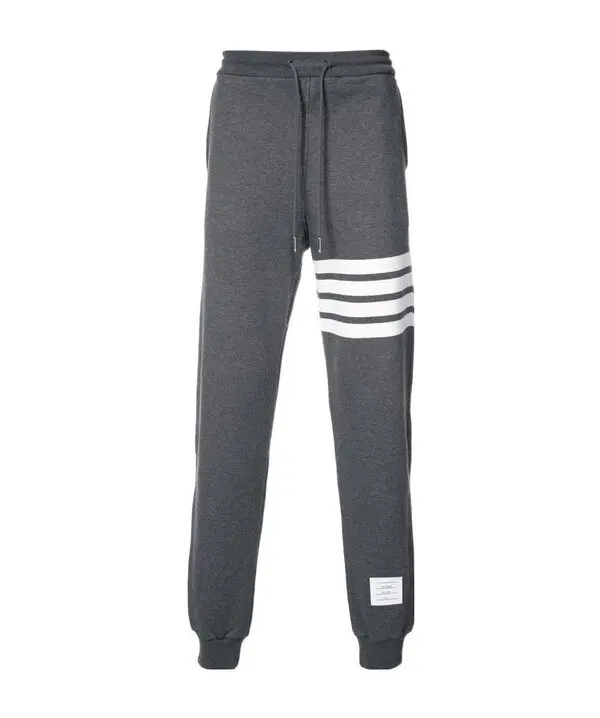 Thom Browne 4-bar Drawstring Pants - Dark Gray
