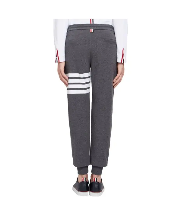 Thom Browne 4-bar Drawstring Pants - Dark Gray