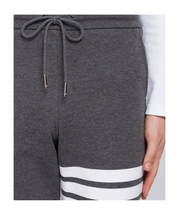 Thom Browne 4-bar Drawstring Pants - Dark Gray