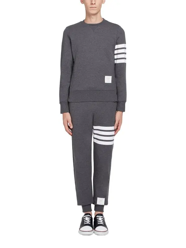 Thom Browne 4-bar Striped Sweatpants - Dark Grey