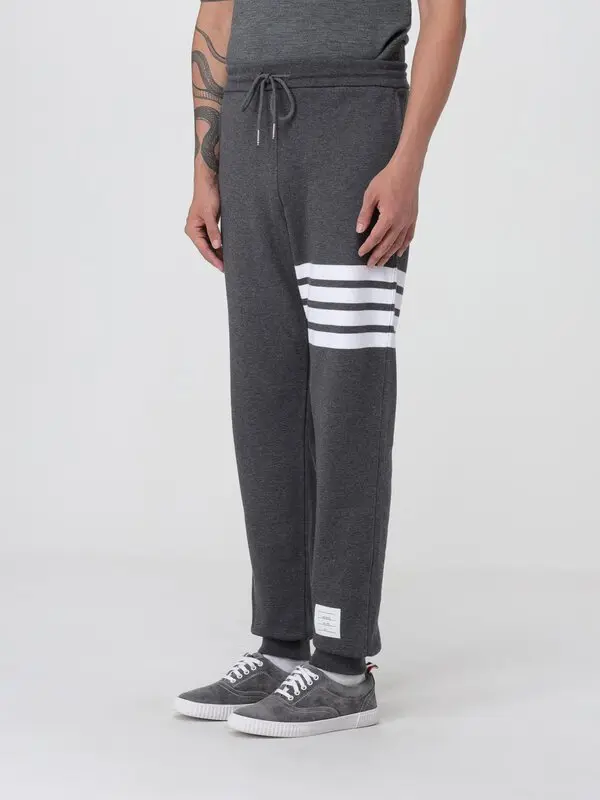 Thom Browne 4-bar Striped Sweatpants - Dark Grey