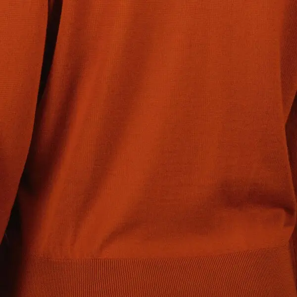 Saint Laurent Round Neck Ribbed Long Sleeve Pullover - Brown