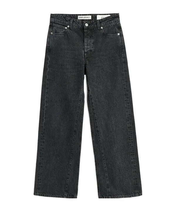 Our Legacy Treble Cut Wide Leg Jeans - Black