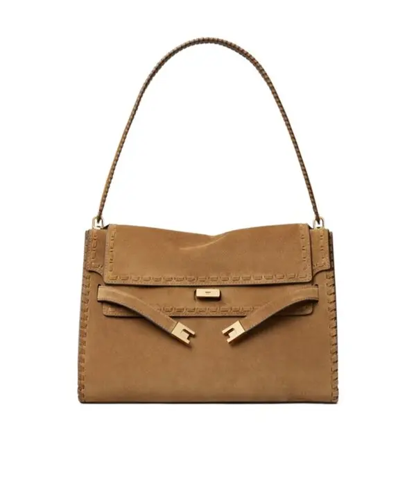Tory Burch Large Lee Radziwill Shoulder Bag - Brown