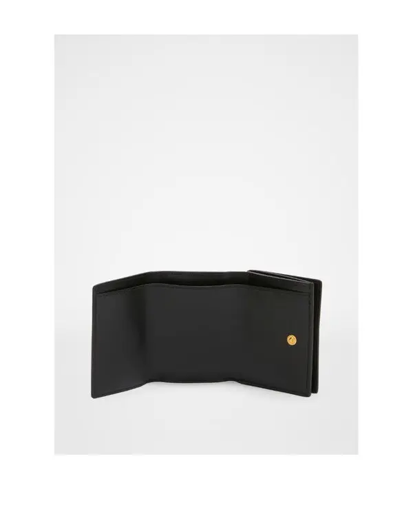 JIL SANDER Logo Detailed Tri-fold Wallet - Black