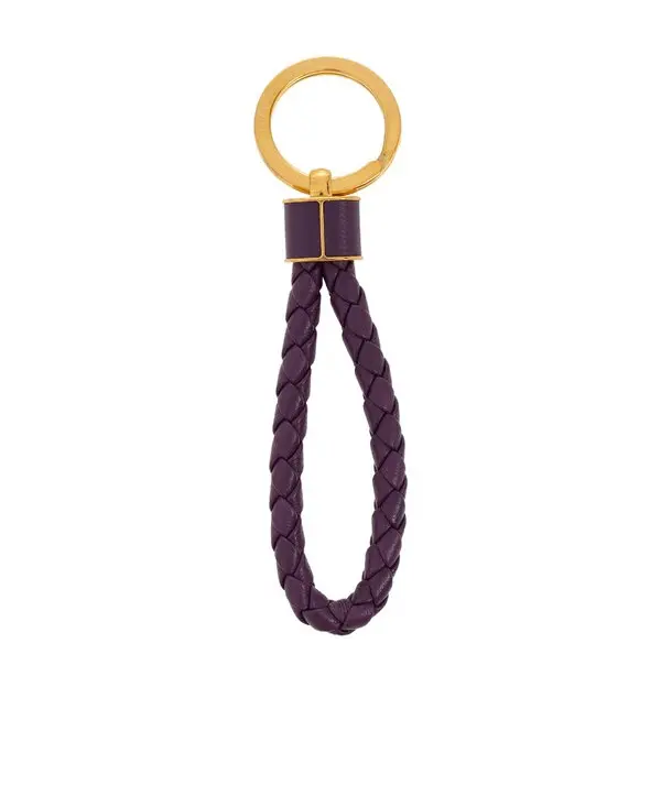 Bottega Veneta Leather Key Ring - Black