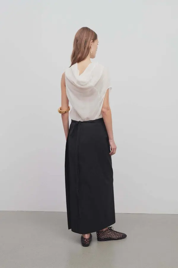 THE ROW Maxi Apron Skirt With Long Waist Straps