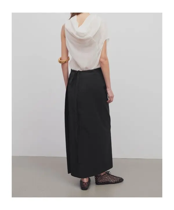 THE ROW Maxi Apron Skirt With Long Waist Straps