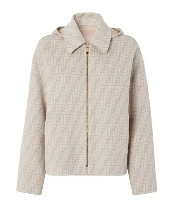 Fendi Reversible Cropped Hooded Jacket - Light Brown