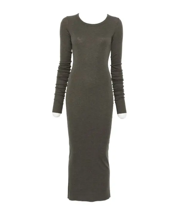 Rick Owens Long Sleeve Midi Dress
