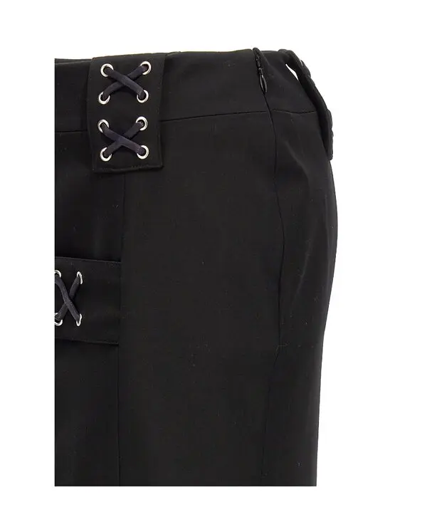 Alessandra Rich High Waisted Slit Detailed Skirt