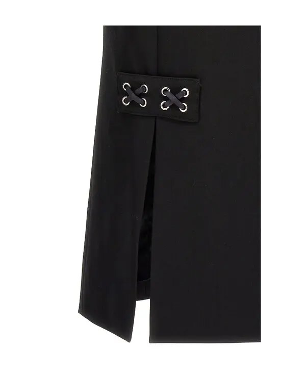 Alessandra Rich High Waisted Slit Detailed Skirt