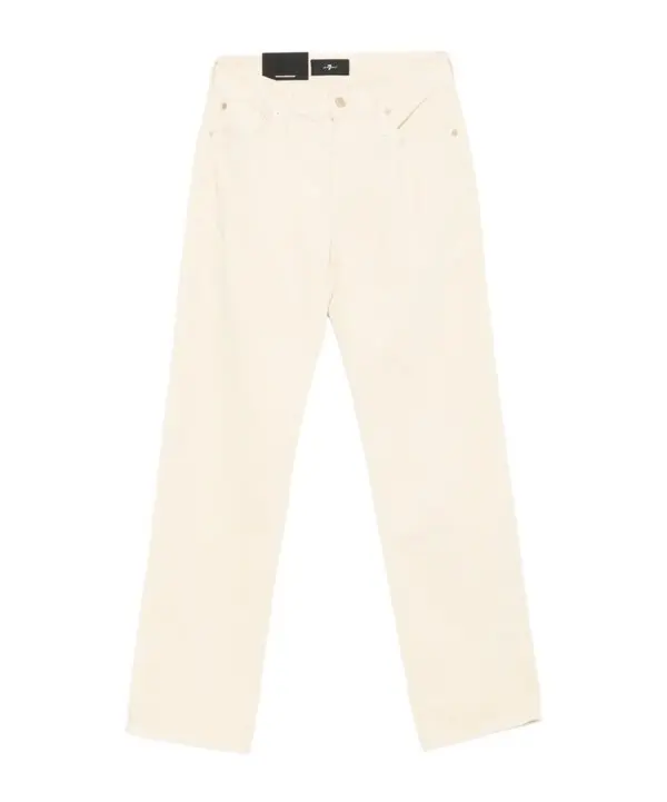 7 For All Mankind Straight-leg Corduroy Pants - White