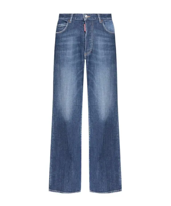 Dsquared2 Logo Patch Flared Jeans - Blue
