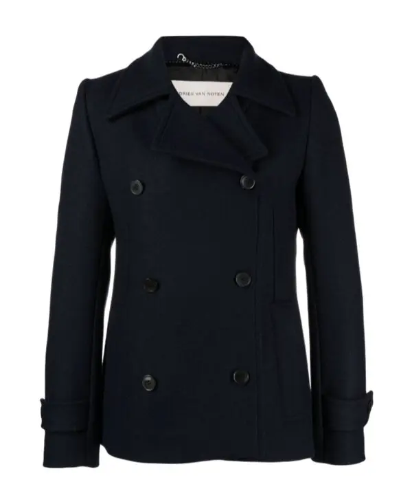 Dries Van Noten Double-breasted Coat - Black