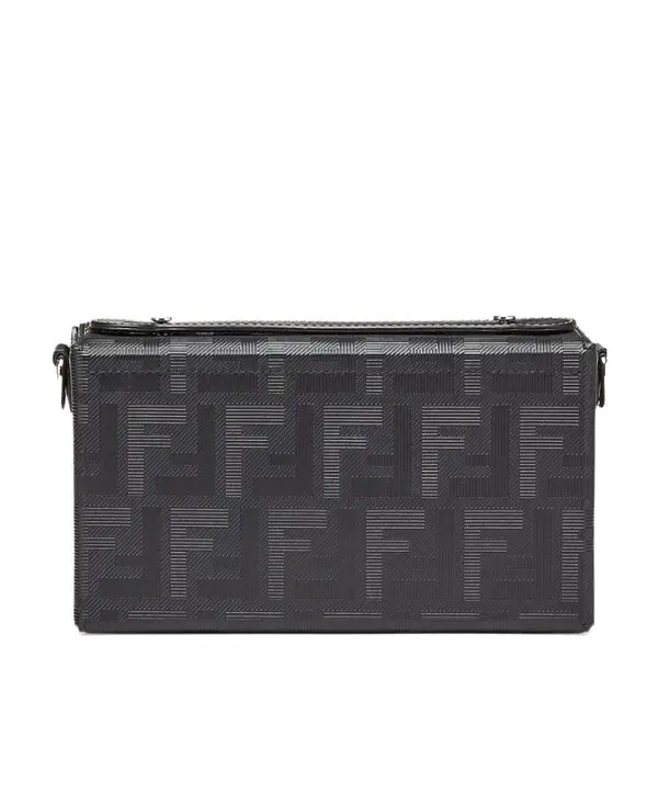 Fendi Baguette Soft Trunk Top Handle Bag - Black
