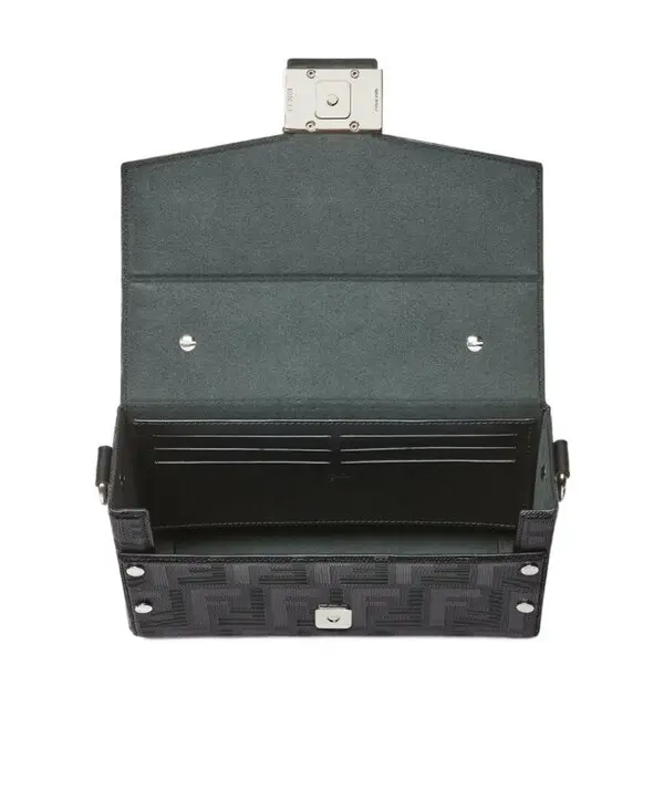 Fendi Baguette Soft Trunk Top Handle Bag - Black