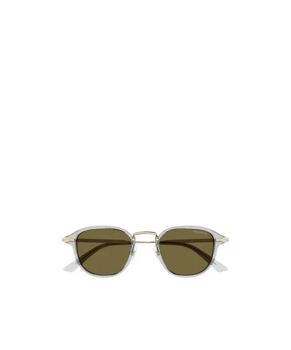 Montblanc Eyewear Round Metal Sunglasses - Green