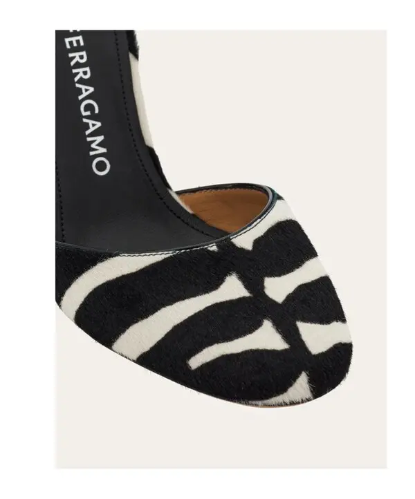 FERRAGAMO Zebra Stripe Stiletto Pumps