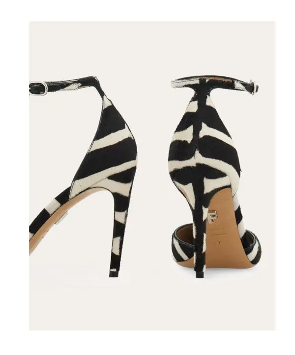 FERRAGAMO Zebra Stripe Stiletto Pumps