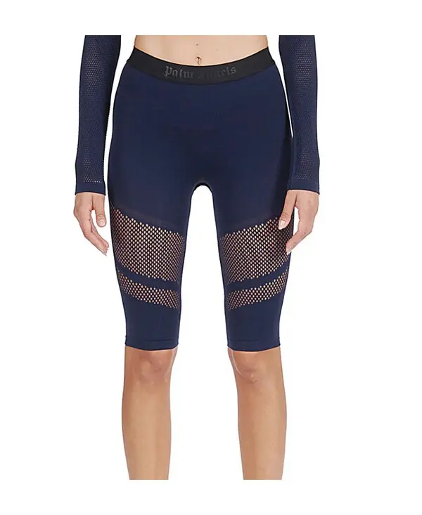 Palm Angels Slim-fit Mesh Detail Biker Shorts