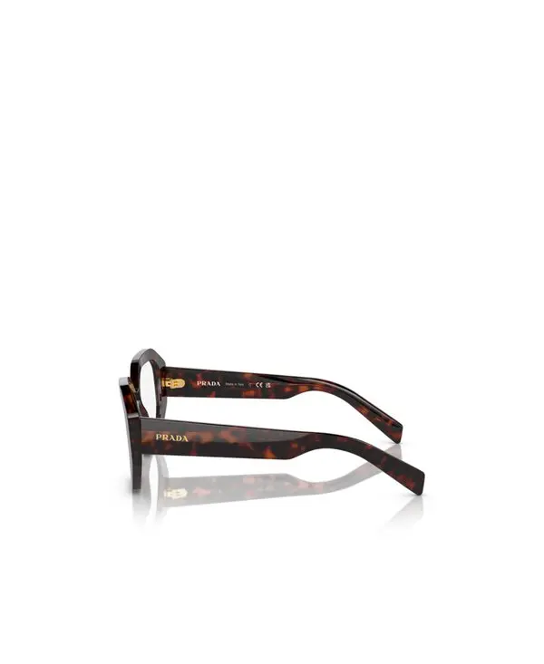 Prada Geometric Frame Cat Eye Glasses - Black