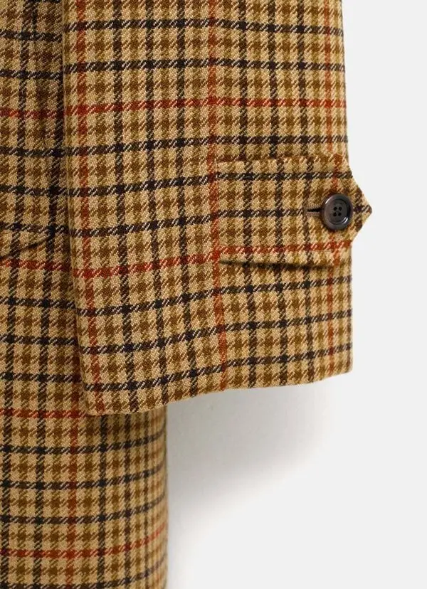 Celine Mac Coat In Checked Wool