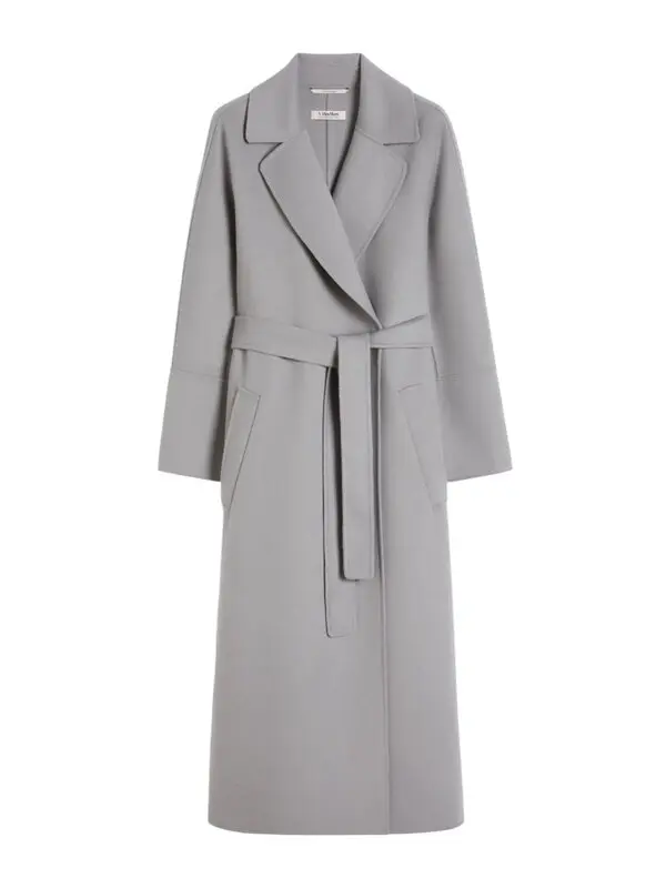 Max Mara Long Wool Belted Coat - Avio