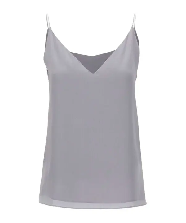 Eleventy V-neck Camisole Top - Gray