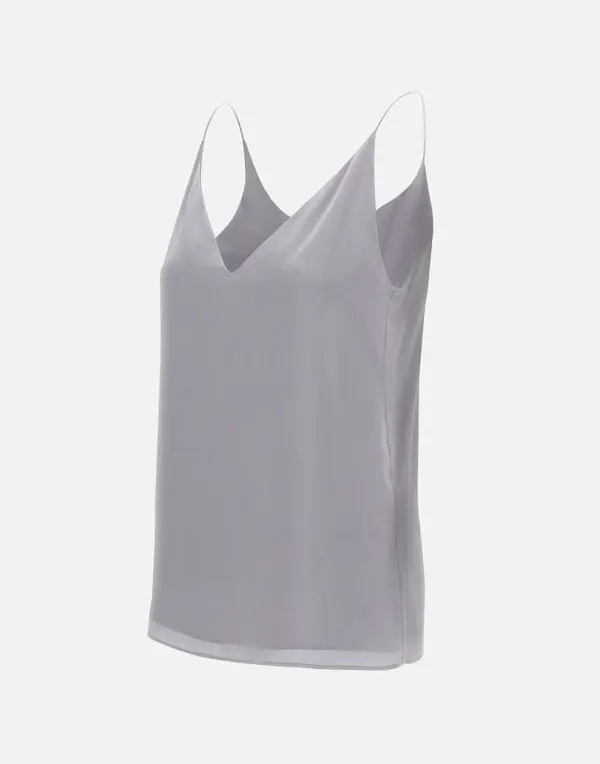 Eleventy V-neck Camisole Top - Gray