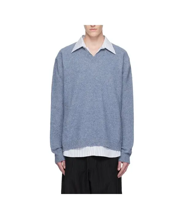 MAISON MARGIELA Distressed V-neck Jumper