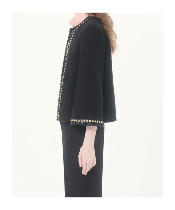 Valentino Garavani Embroidered Canestrello Tweed Jacket