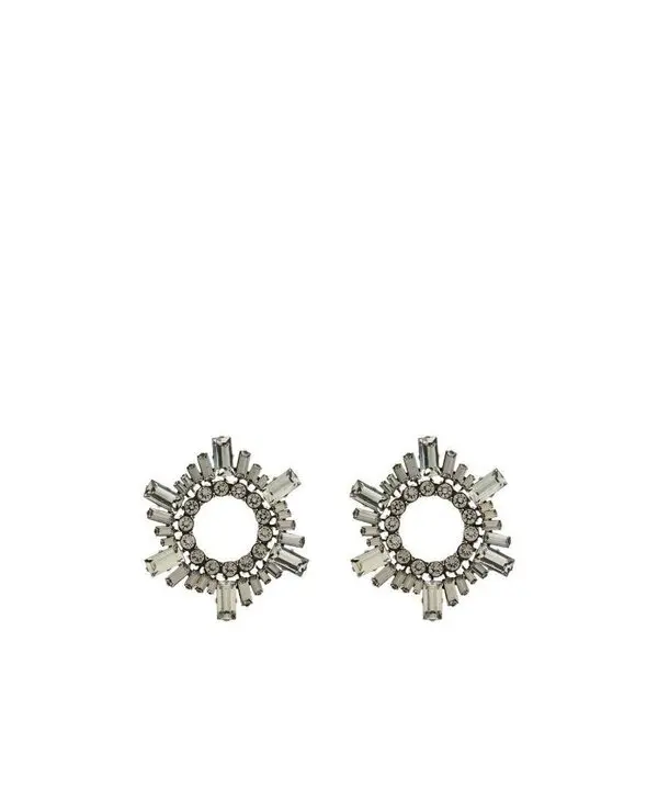 Amina Muaddi Logo Earrings - Multicolor