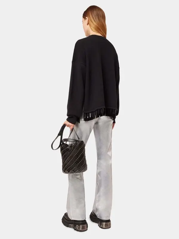 Rabanne Disc Detailed Bucket Bag