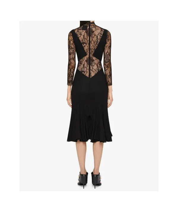 Givenchy Lace Detailed High Neck Mini Dress