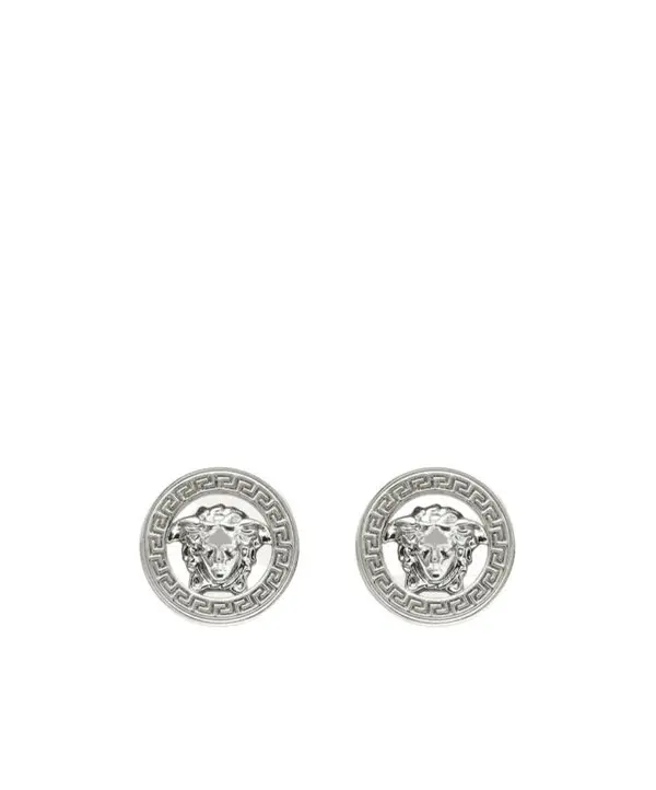 Versace Medusa Head Logo-engraved Earrings - Silver