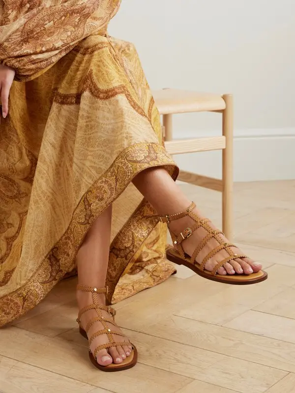 Zimmermann Goldie Leather Sandals