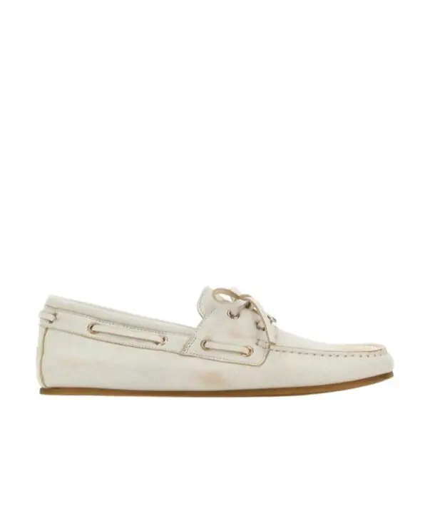 Gucci Washed Effect Boat Shoes