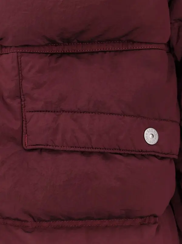 Stone Island Zipped Down Jacket - Red