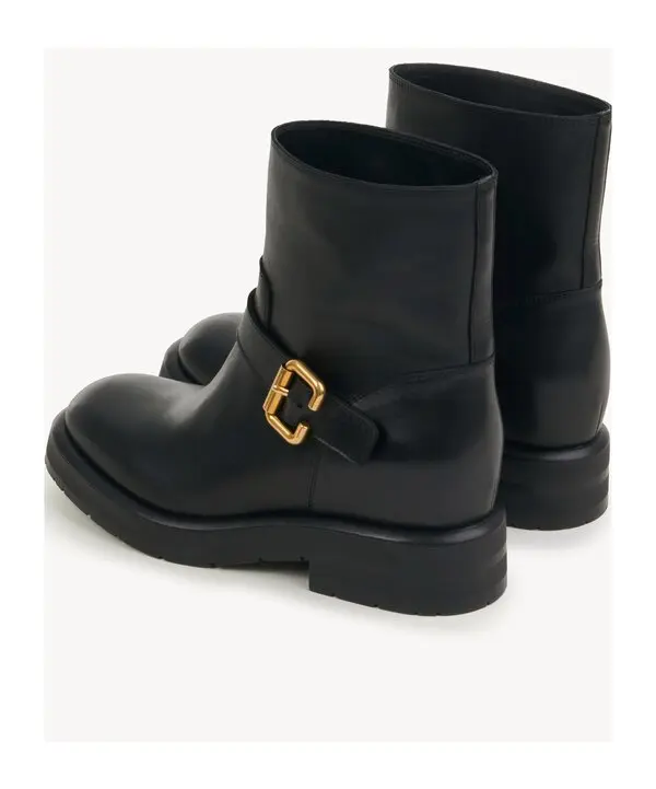 Chloé Coddington Ankle Boots With Buckle Detail - Black